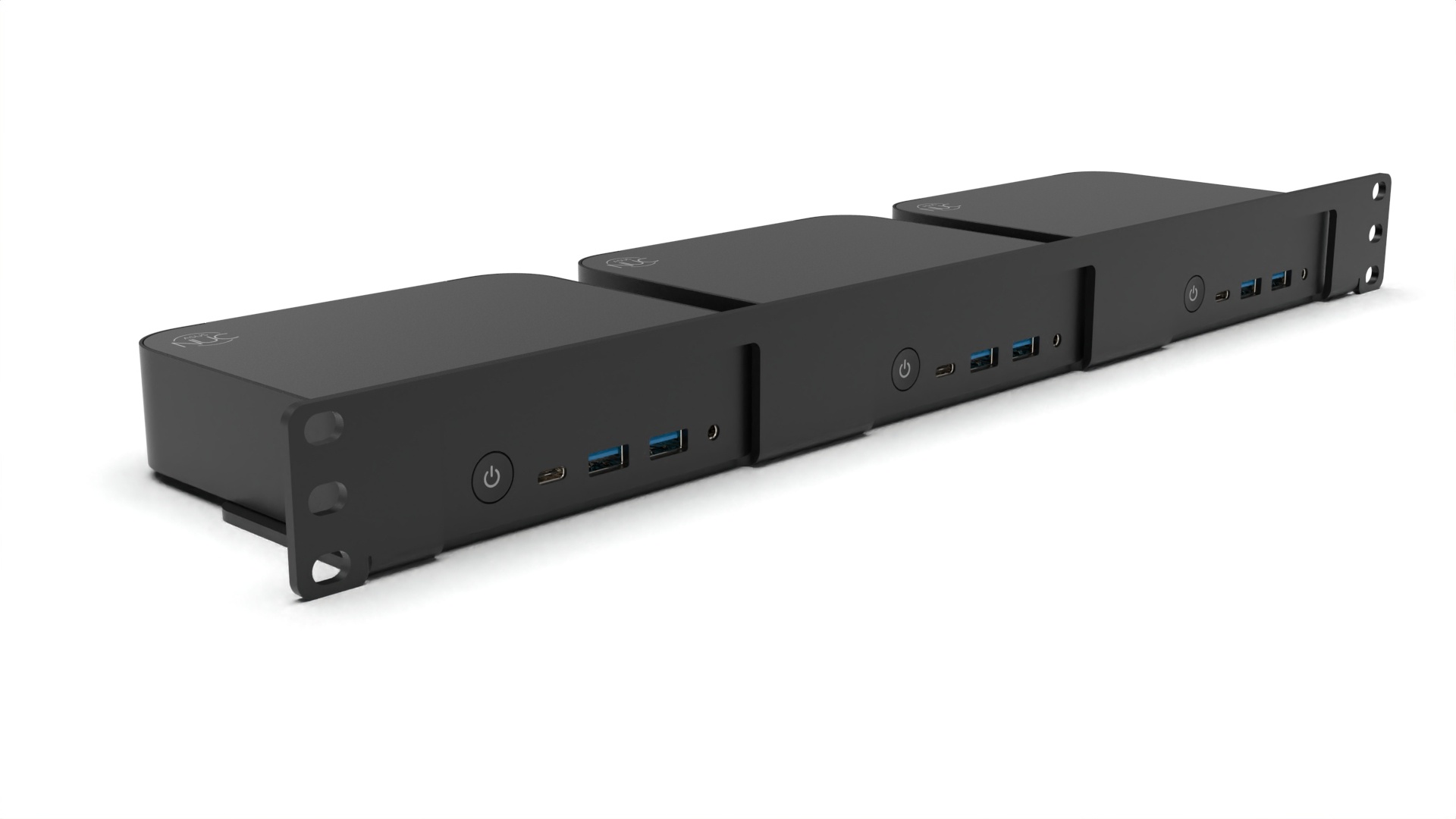 19-inch 1U rack mount for 1~3 NUC Essential / Pro / Pro+ including 2x ...