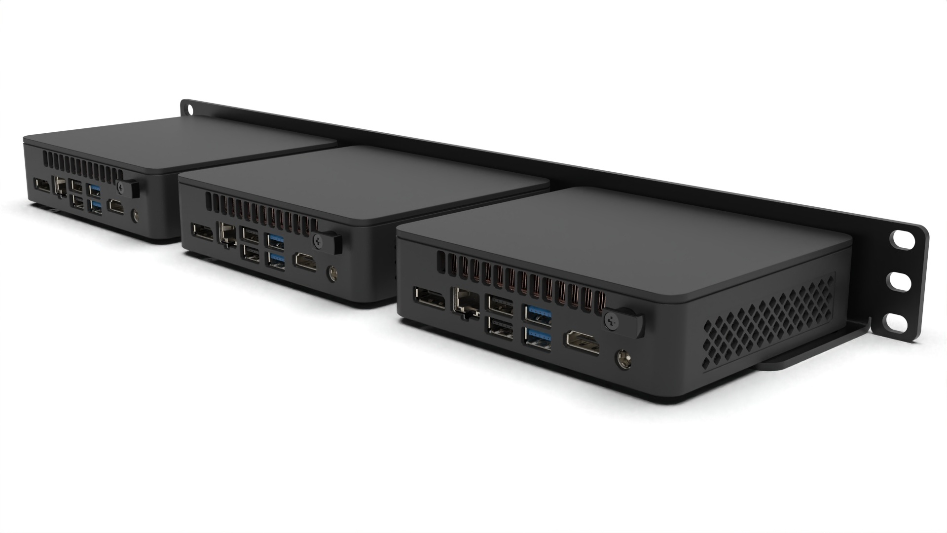 19-inch 1U rack mount for 1~3 NUC Essential/Pro/Pro+ - MyElectronics