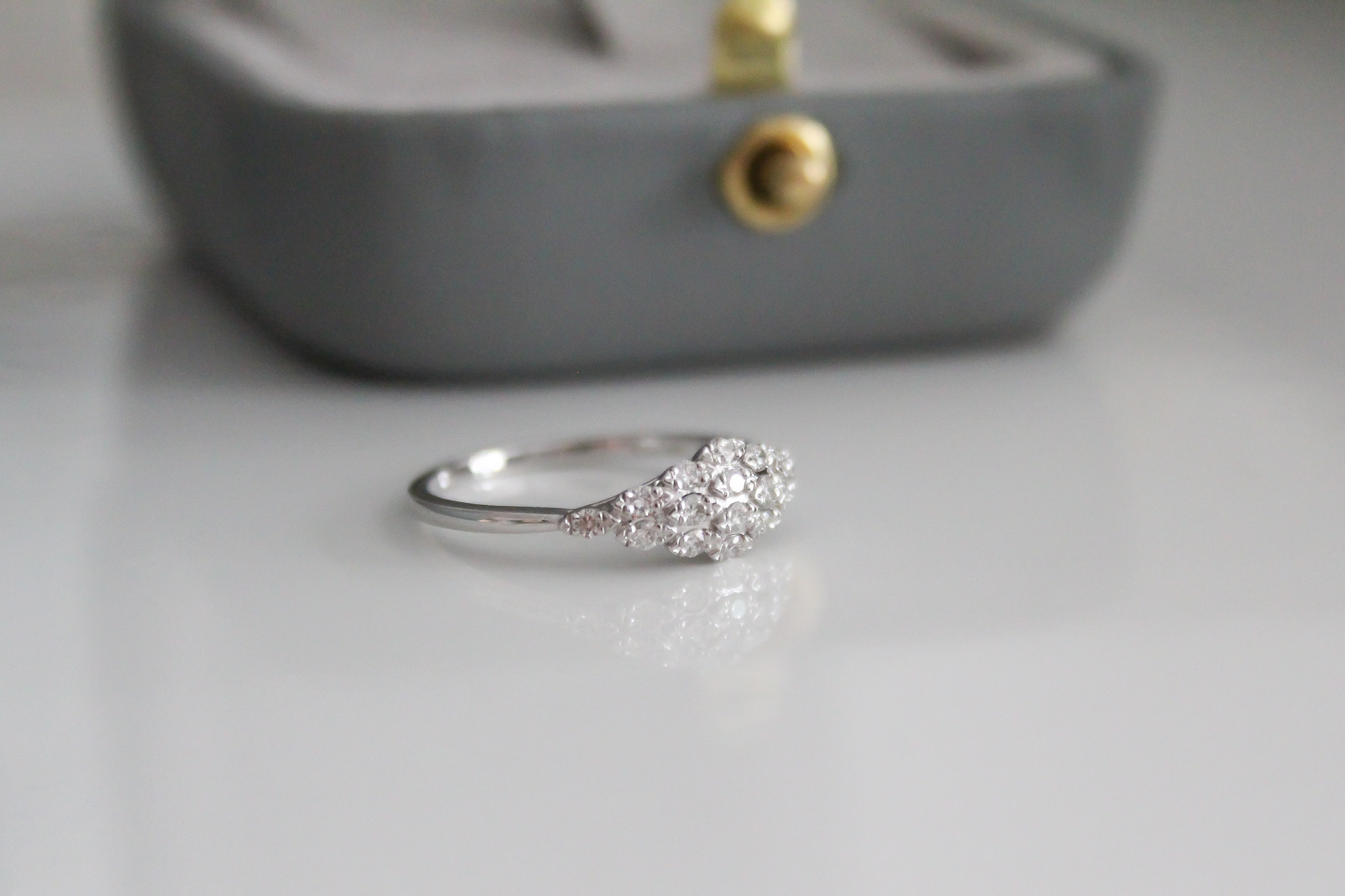 GATSBY White Gold Cora Diamond Ring - Joulberry