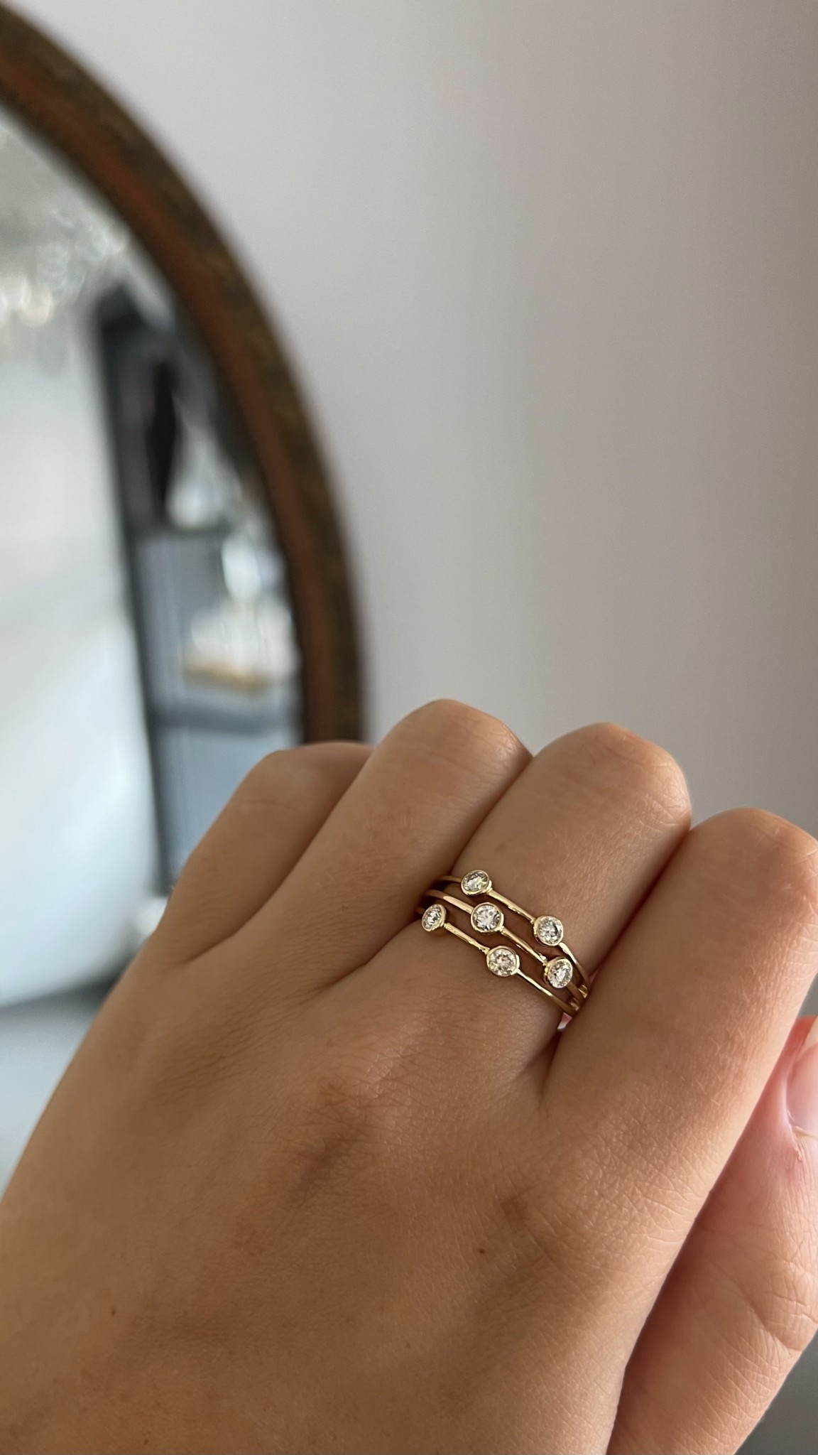 BLOSSOM Gold Moet Diamond Ring 0.38ct - Joulberry