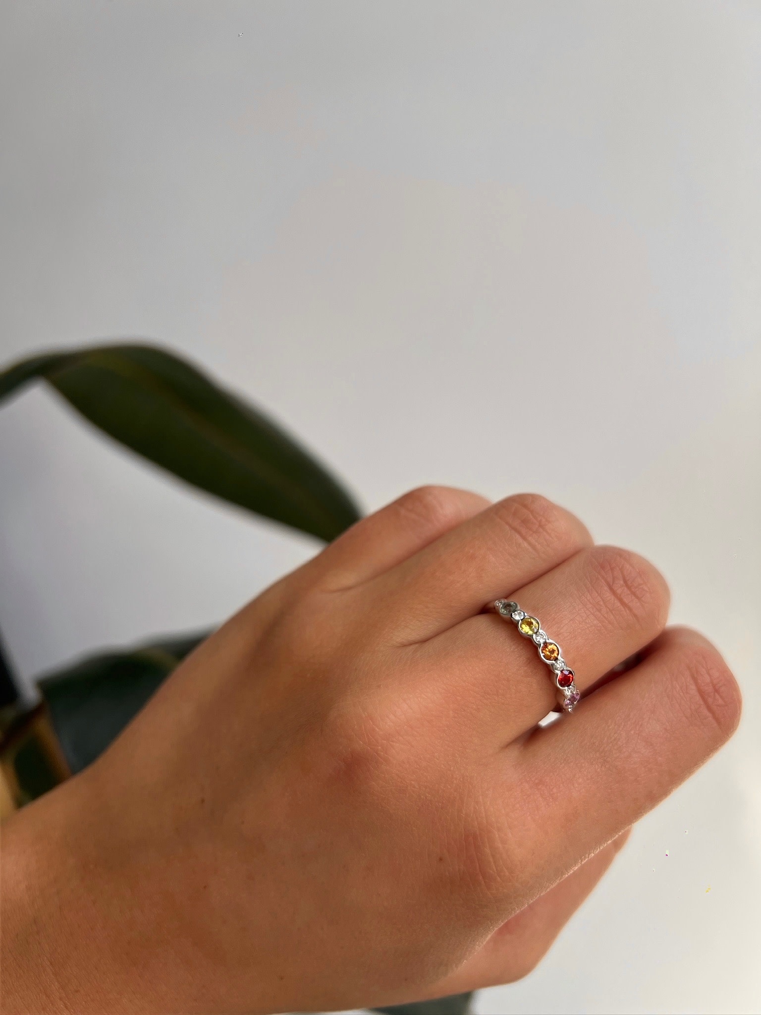 OCEANIA White Gold Sapphire and Diamond Mila Ring - Joulberry