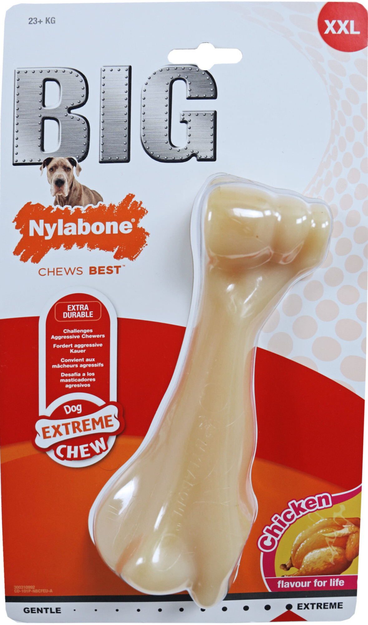 Nylabone Dura Chew Big beef bone kip XXL - The Dog Lounge