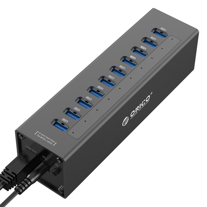 Orico 10 Poort USB 3.0 HUB met 12V stroom adapter - Onlinespullen.nl