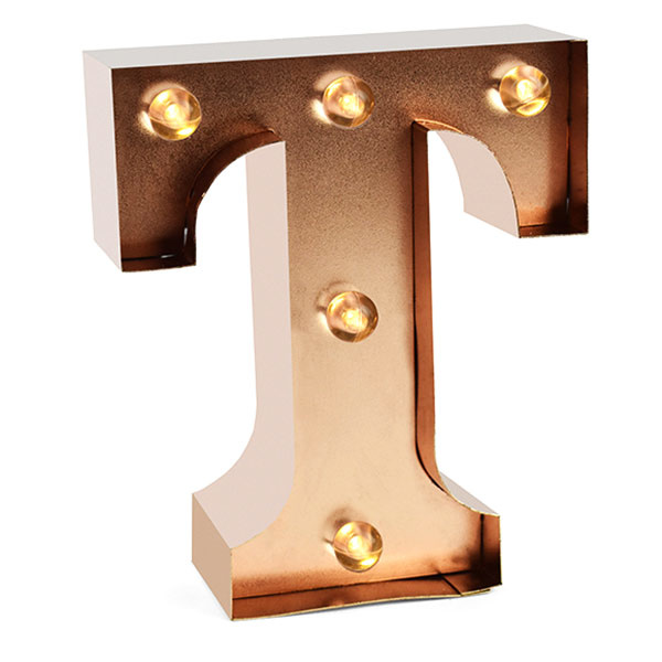 Nightlight Marquee letter T - Legami | Little Thingz