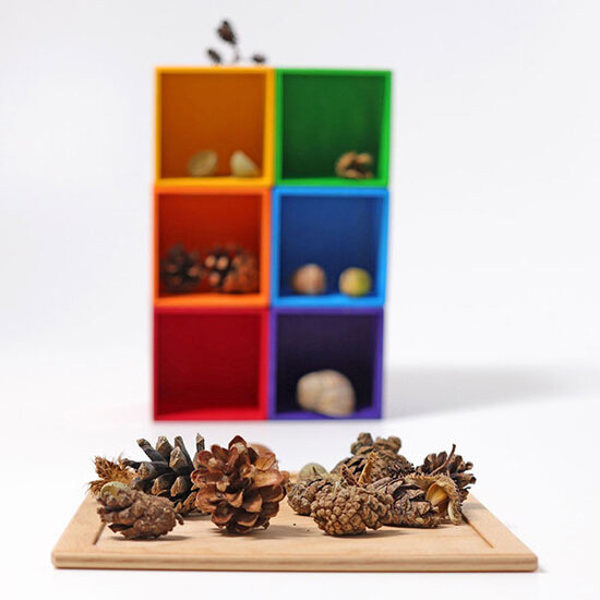 Grimm's 6-piece sorting helper in rainbow colours | Little Thingz