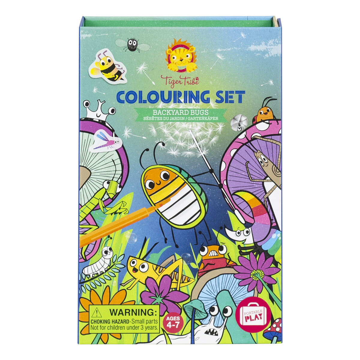 Tiger Tribe | Colouring Set - Backyard Bugs | Little Thingz