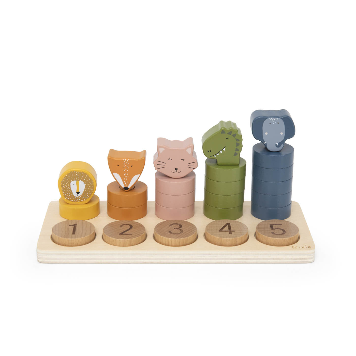 Trixie | Stapelpuzzel Counting Puzzle 0-5 Hout | Little Thingz