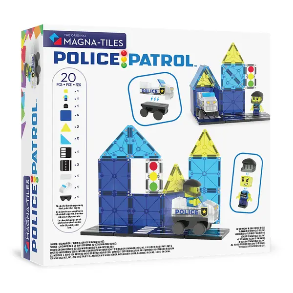 Magna-Tiles | Police Patrol 20 Piece Set | Little Thingz