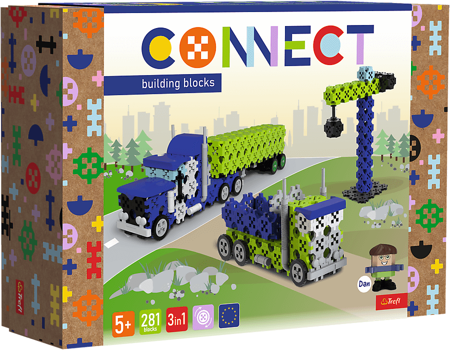 Connect | Bouwstenen L Vrachtwagen / Bouwplaats 281 Stuks | Little Thingz