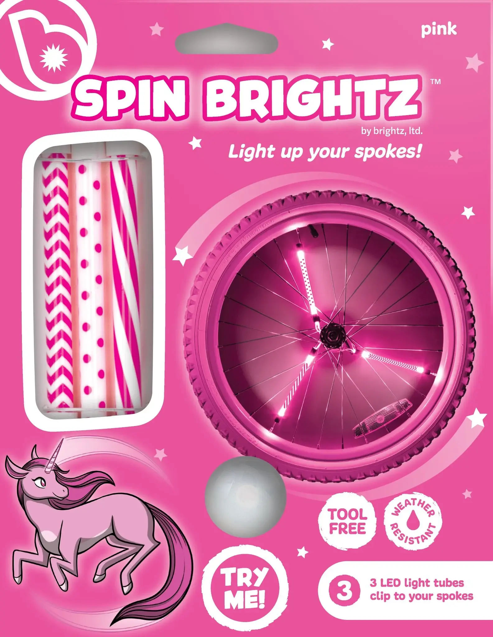 Brightz | Spoke Tube Light Pink Pattern | Little Thingz