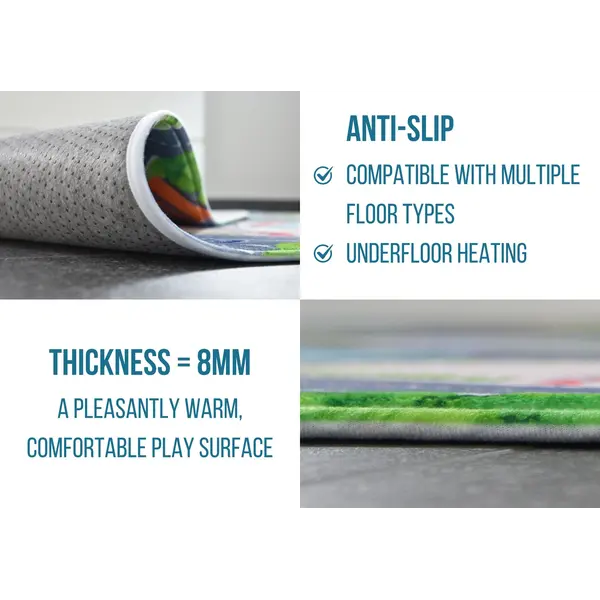 Mats & Joy | Speeltapijt Village Fleece 130x180cm | Little Thingz