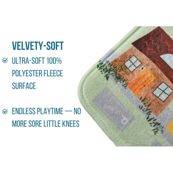 Mats & Joy | Speeltapijt Village Fleece 130x180cm | Little Thingz