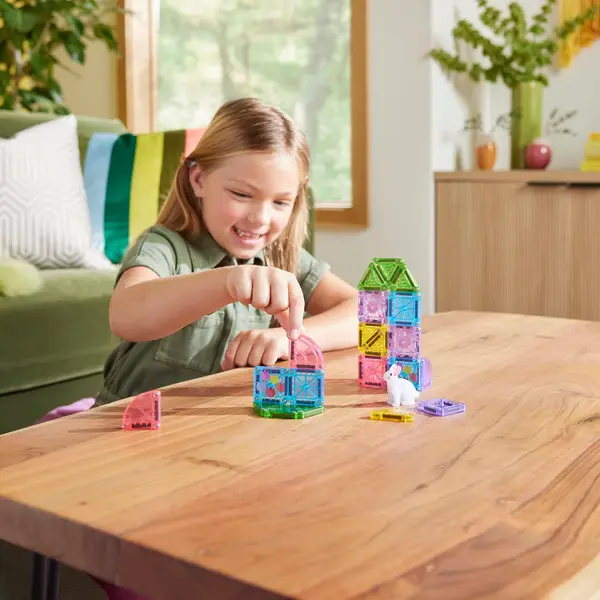 Magna-Tiles | Micro Mags Spring Garden Travel Set 24 Piece | Little Thingz