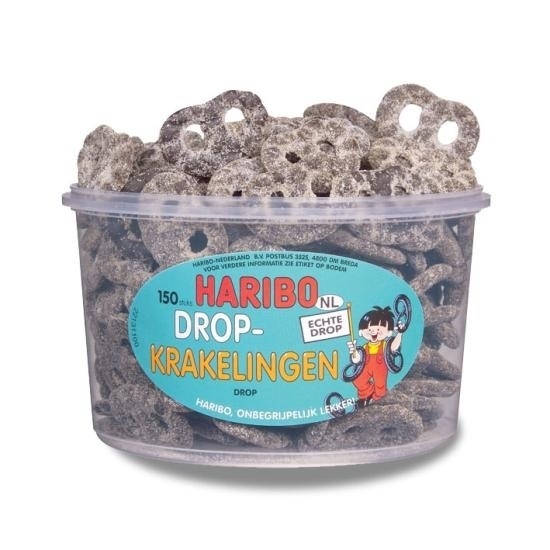 Drop Krakelingen Haribo Silo 150 Stuks - Snoepdiscounter.nl