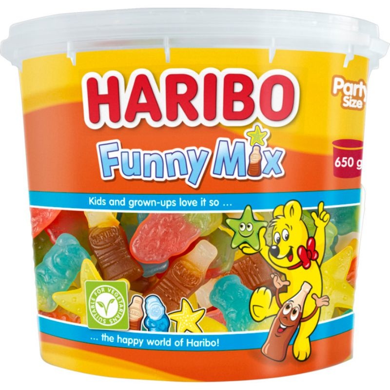 Haribo Funny Mix -Silo 650 gram - Snoepdiscounter.nl