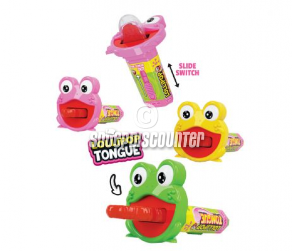 Frog Pop Lollipop Tongue -Doos 12 stuks - Snoepdiscounter.nl
