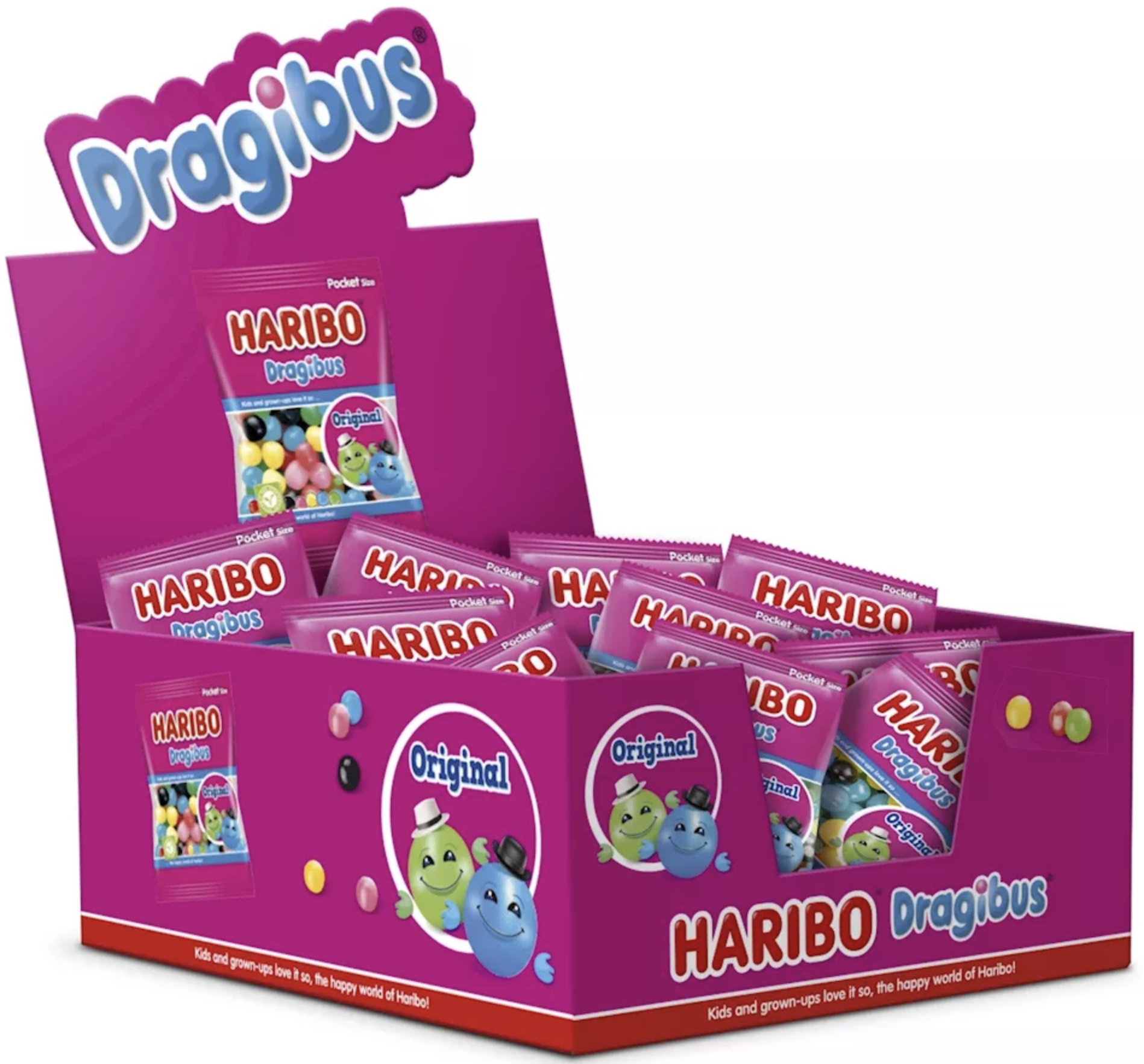 VEGGIE Dragibus -Doos 18x 80 gram - Snoepdiscounter.nl