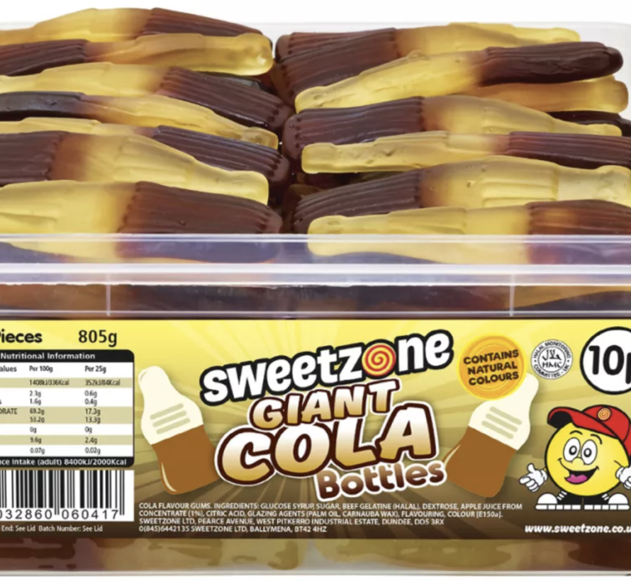 Giant Cola Bottles -Silo 70 stuks - Snoepdiscounter.nl