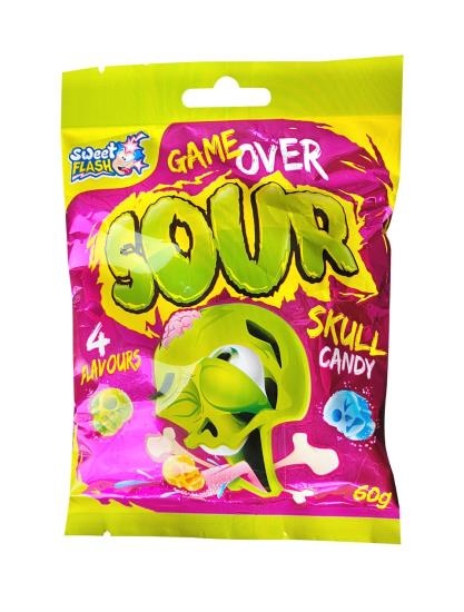 Game Over Sour Skull Candy - Snoepdiscounter.nl