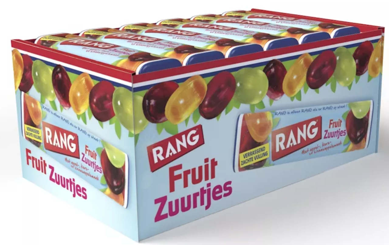 RANG fruitrollen zuurtjes -Doos 24 stuks - Snoepdiscounter.nl
