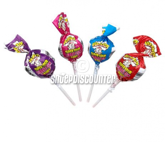 Warheads Sour Bubble Gum pops - Snoepdiscounter.nl