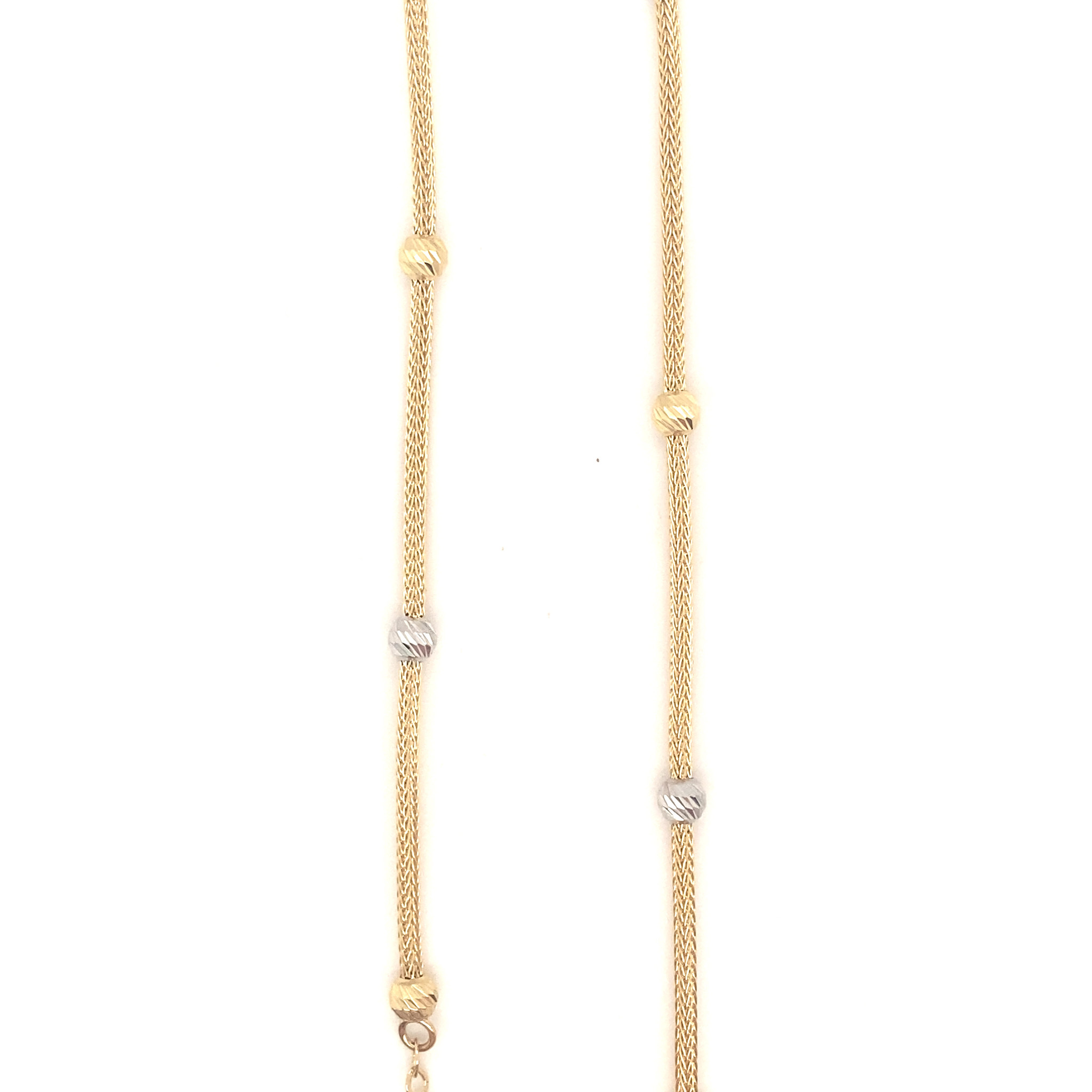 Ketting balletjes diamond cut met franco - De Goud Winkel