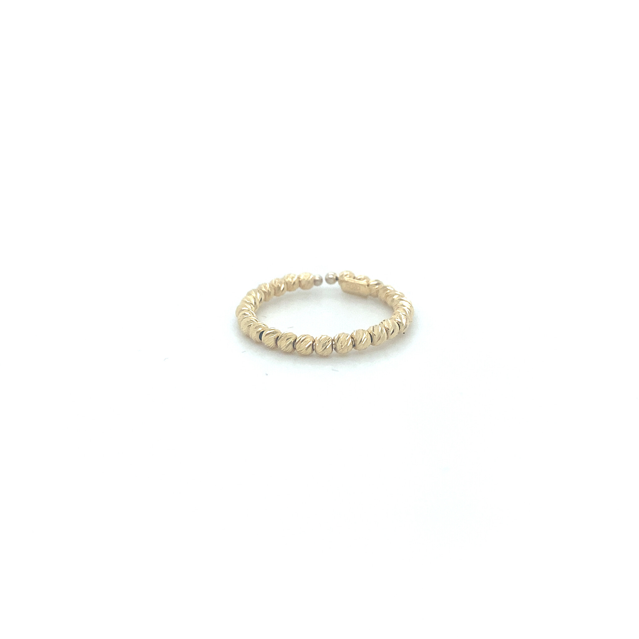Ring balletjes diamond cut open - De Goud Winkel
