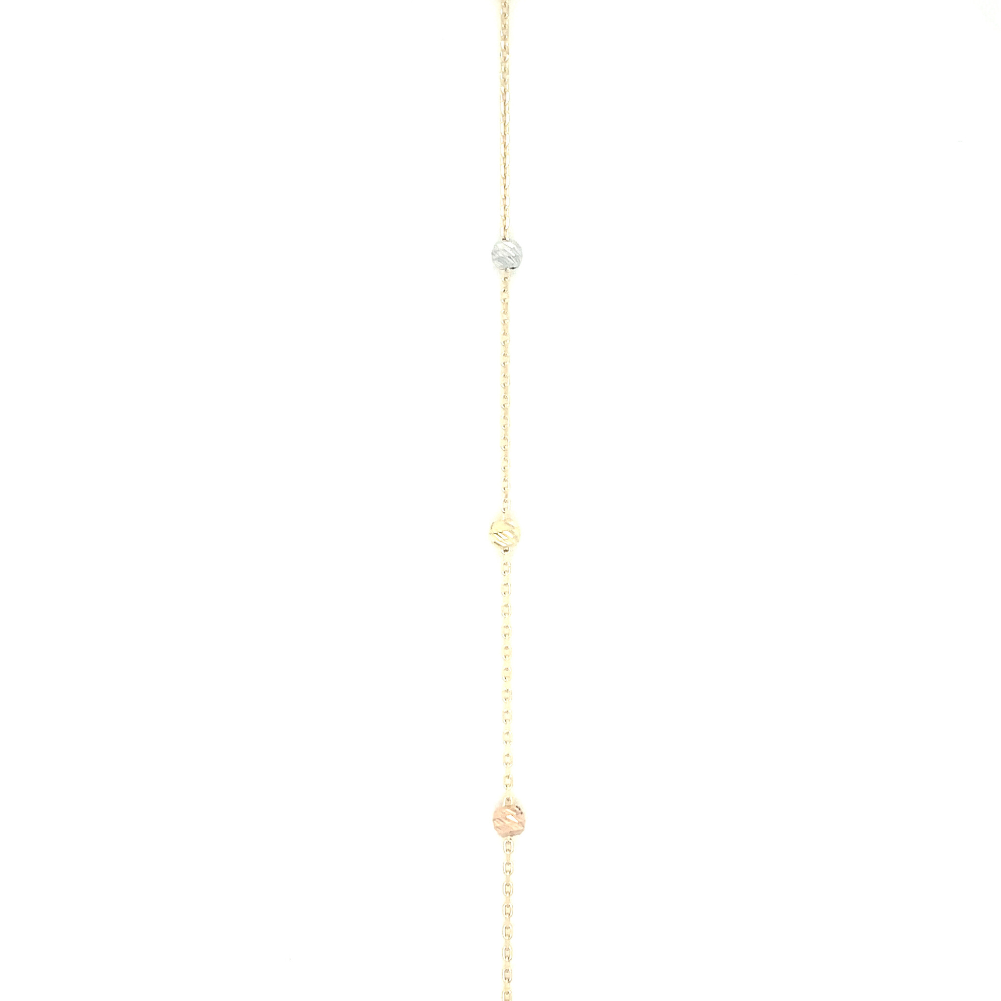 Armband balletjes diamond cut tricolor - De Goud Winkel