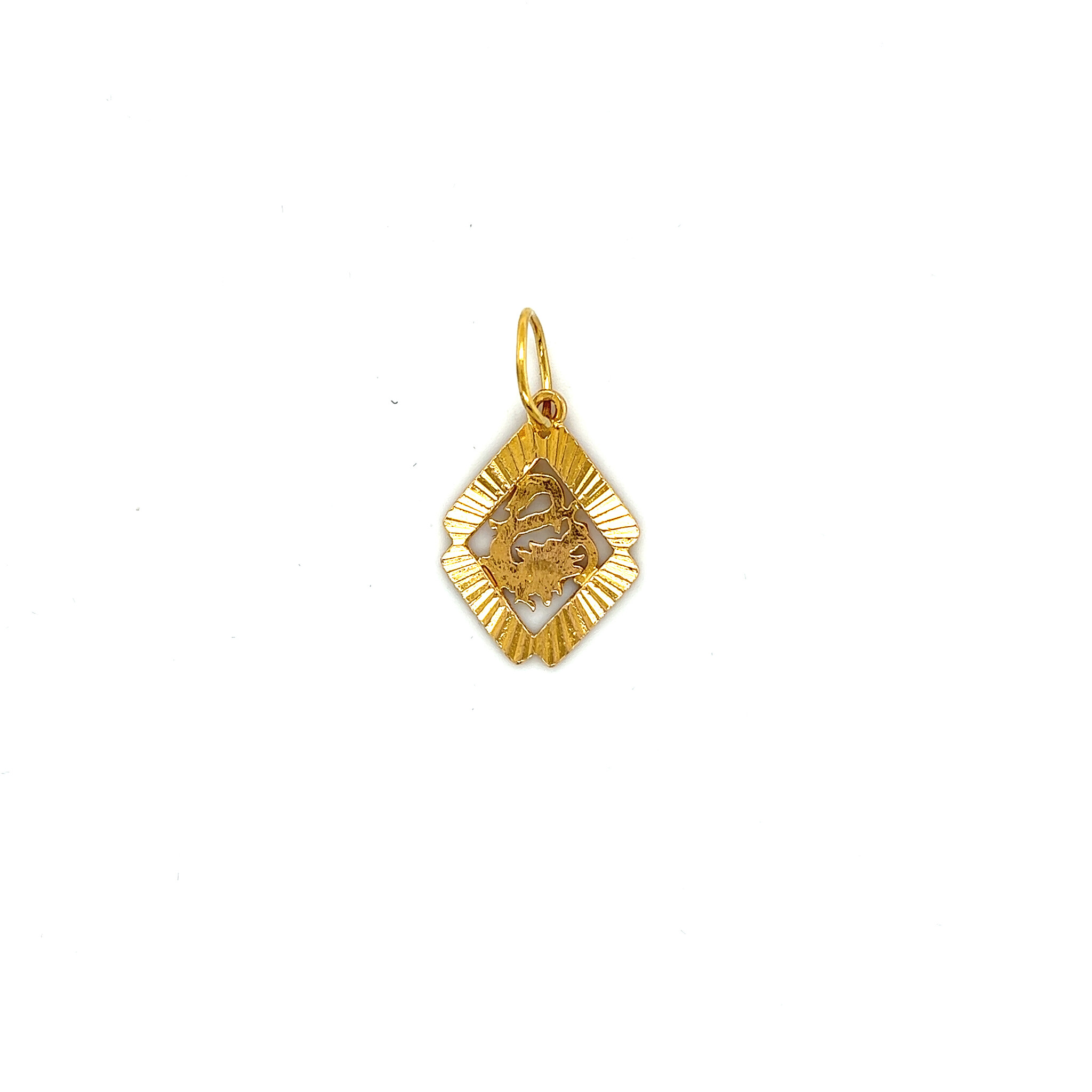 Hanger draak in ruitvormige omlijsting - De Goud Winkel