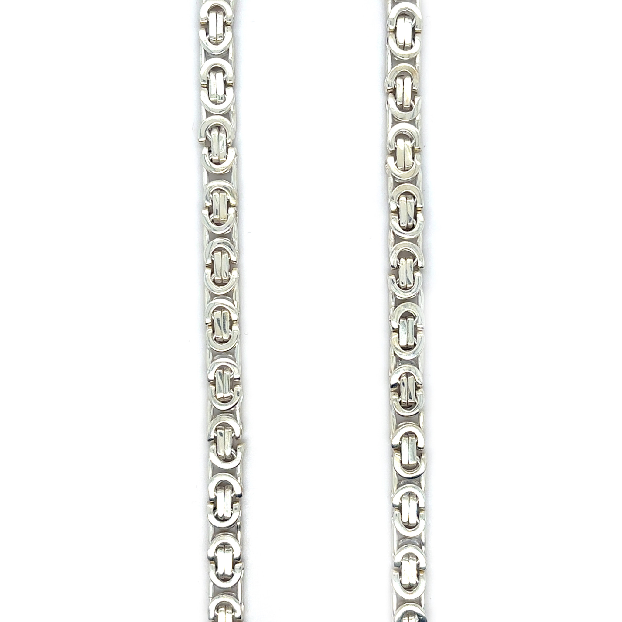 Ketting zilver koningsschakel 5 mm dicht - De Goud Winkel