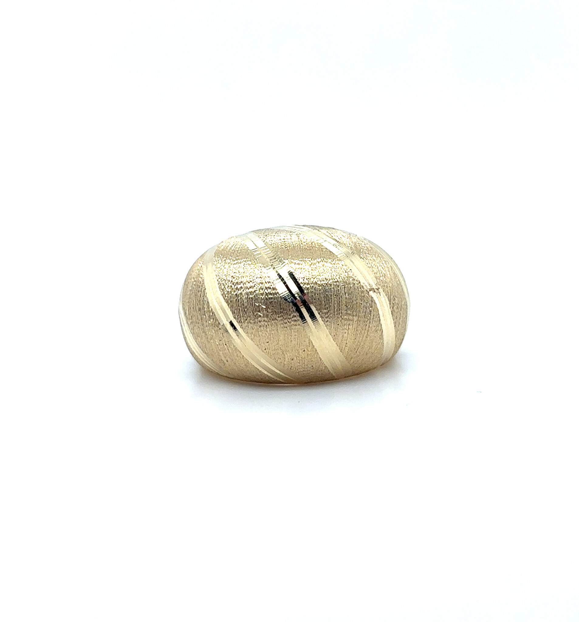 Ring bol met diamond cut bewerking gestreept - De Goud Winkel