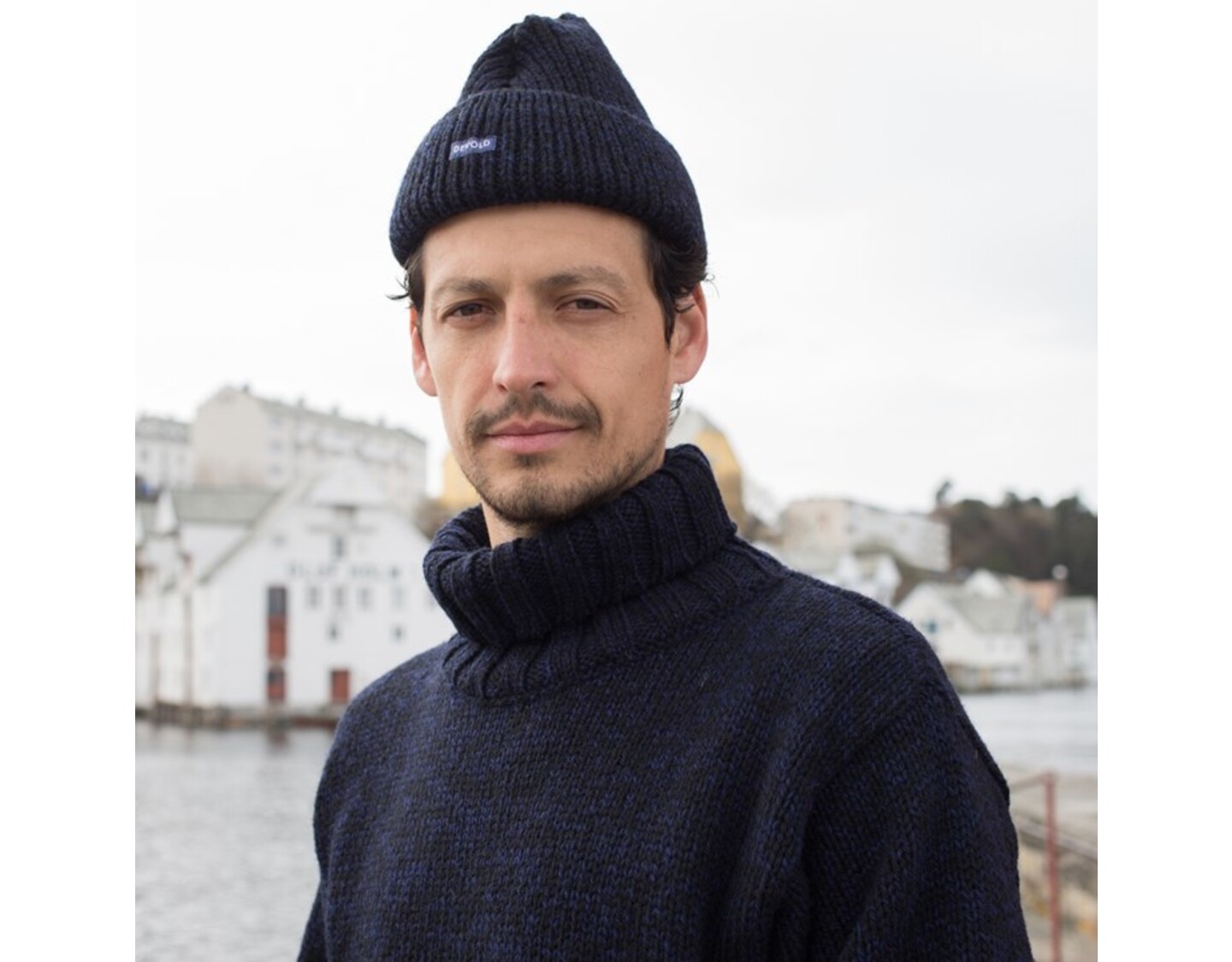 Devold Nansen Sweater High Neck Navy - Behind the Pines