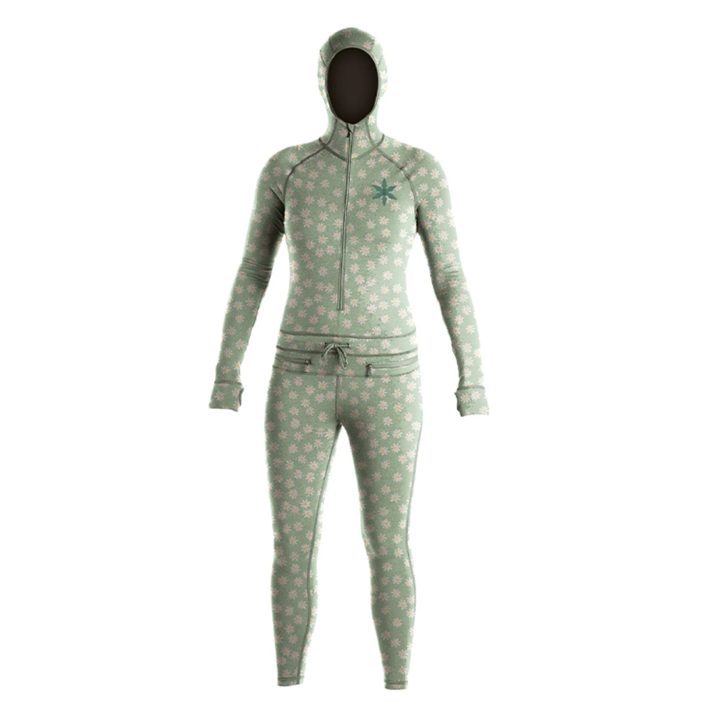 Airblaster Womens Classic Ninja Suit Mint Daisy - Behind the Pines