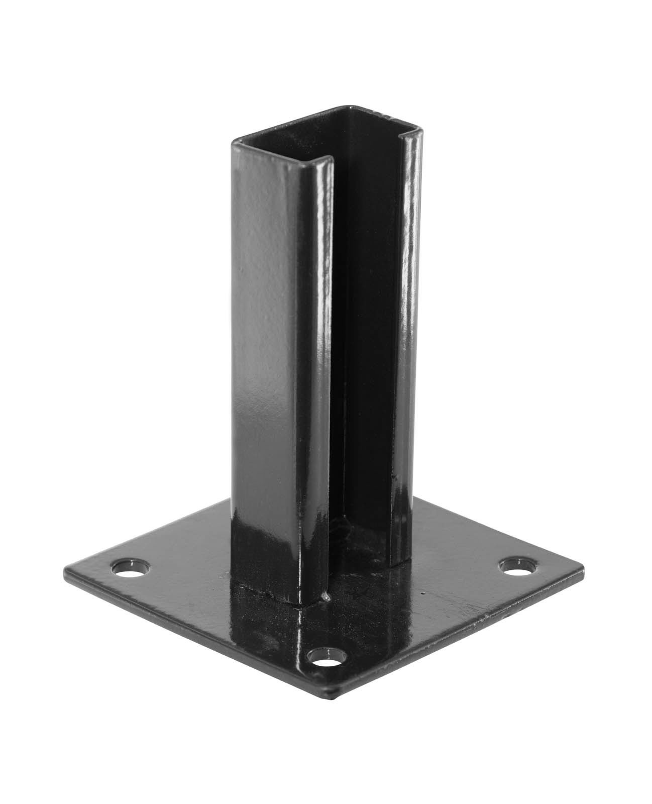Garmix Voetplaat voor paal 4x6cm zwart | Giga Gaas