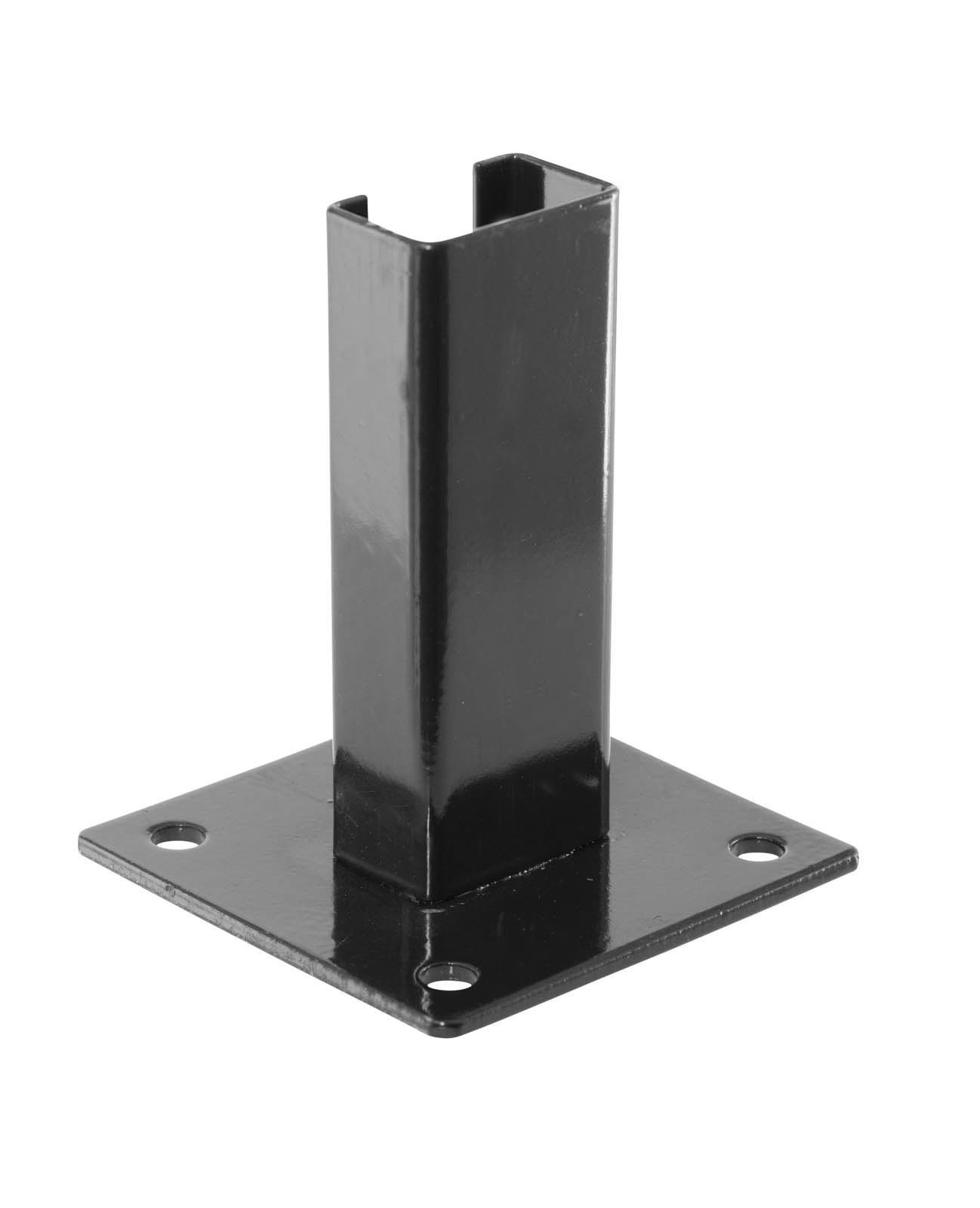 Garmix Voetplaat voor paal 4x6cm zwart | Giga Gaas