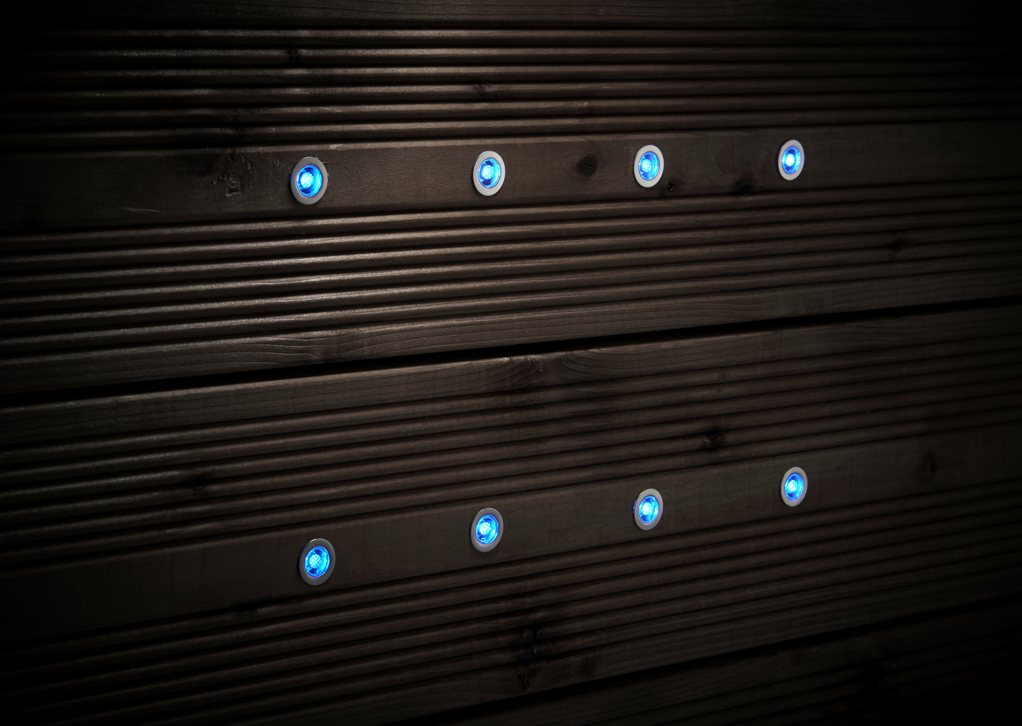 Deck 15mm Blue LED Round 8Pack - The Factory Shop - Poole Lighting