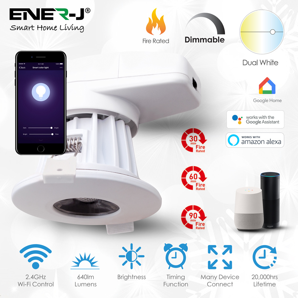 Ener-J Smart WiFi LED Downlight 18W Dimmable - The Factory Shop - Poole ...