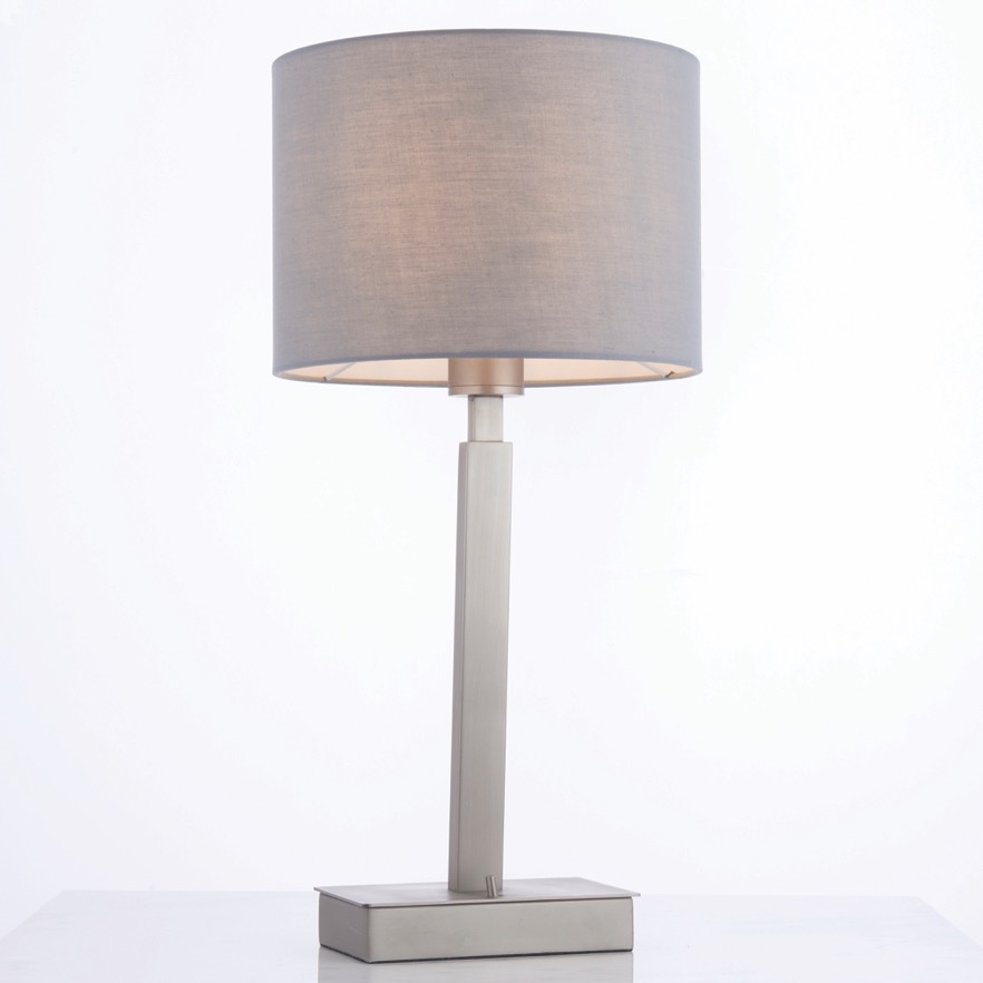 Norton USB Table 60W SW - Matt Nickel - The Factory Shop - Poole Lighting
