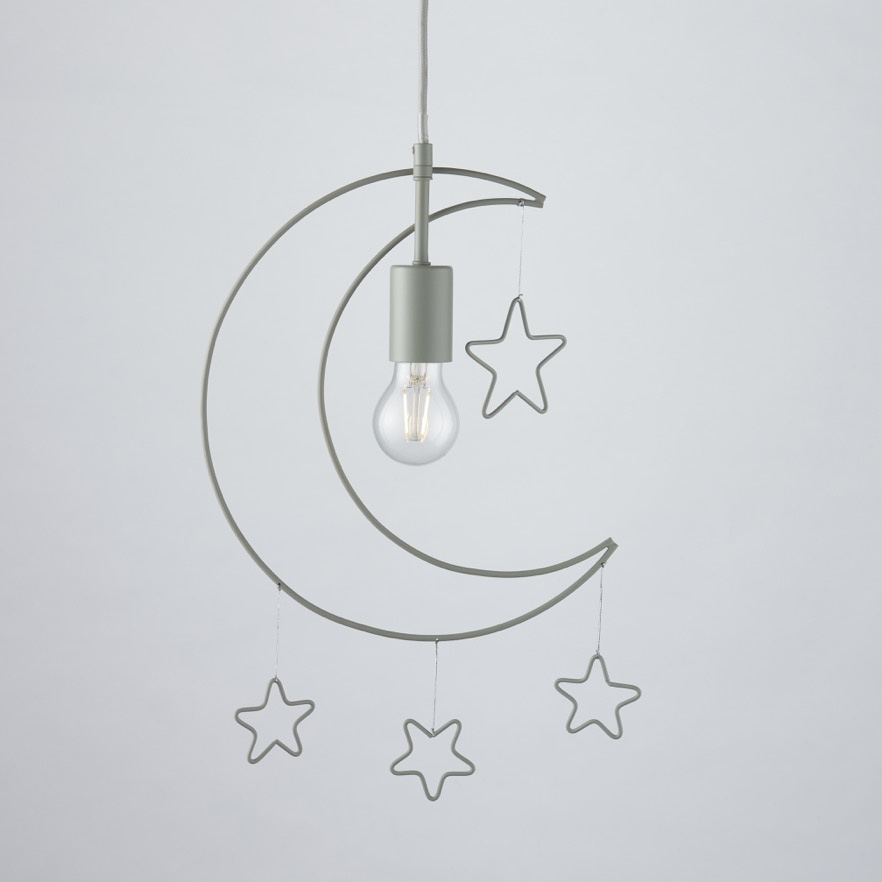 Moon and Stars 1 Light Pendant Ceiling Fitting - The Factory Shop ...