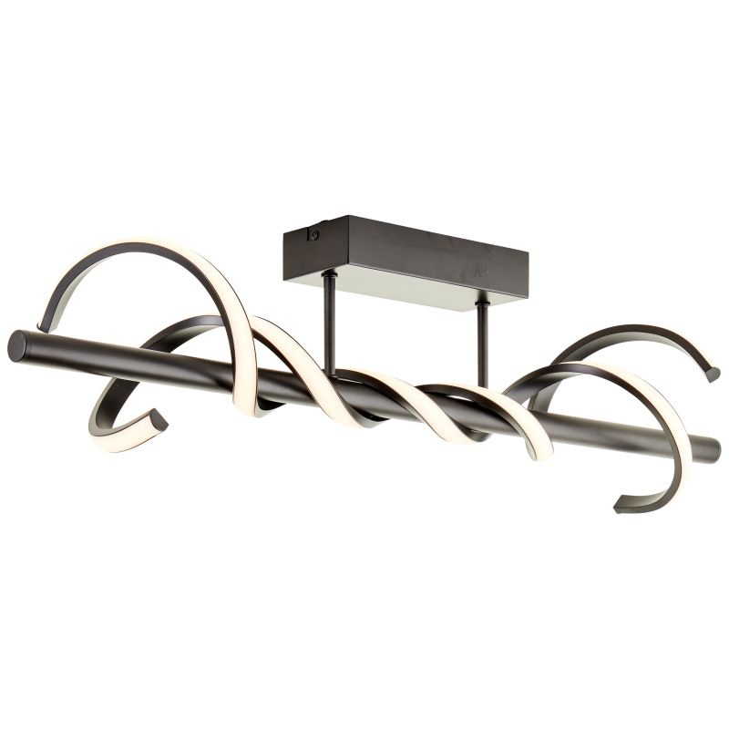 Amalie LED Ceiling Light 80cm Black - The Factory Shop - Poole Lighting