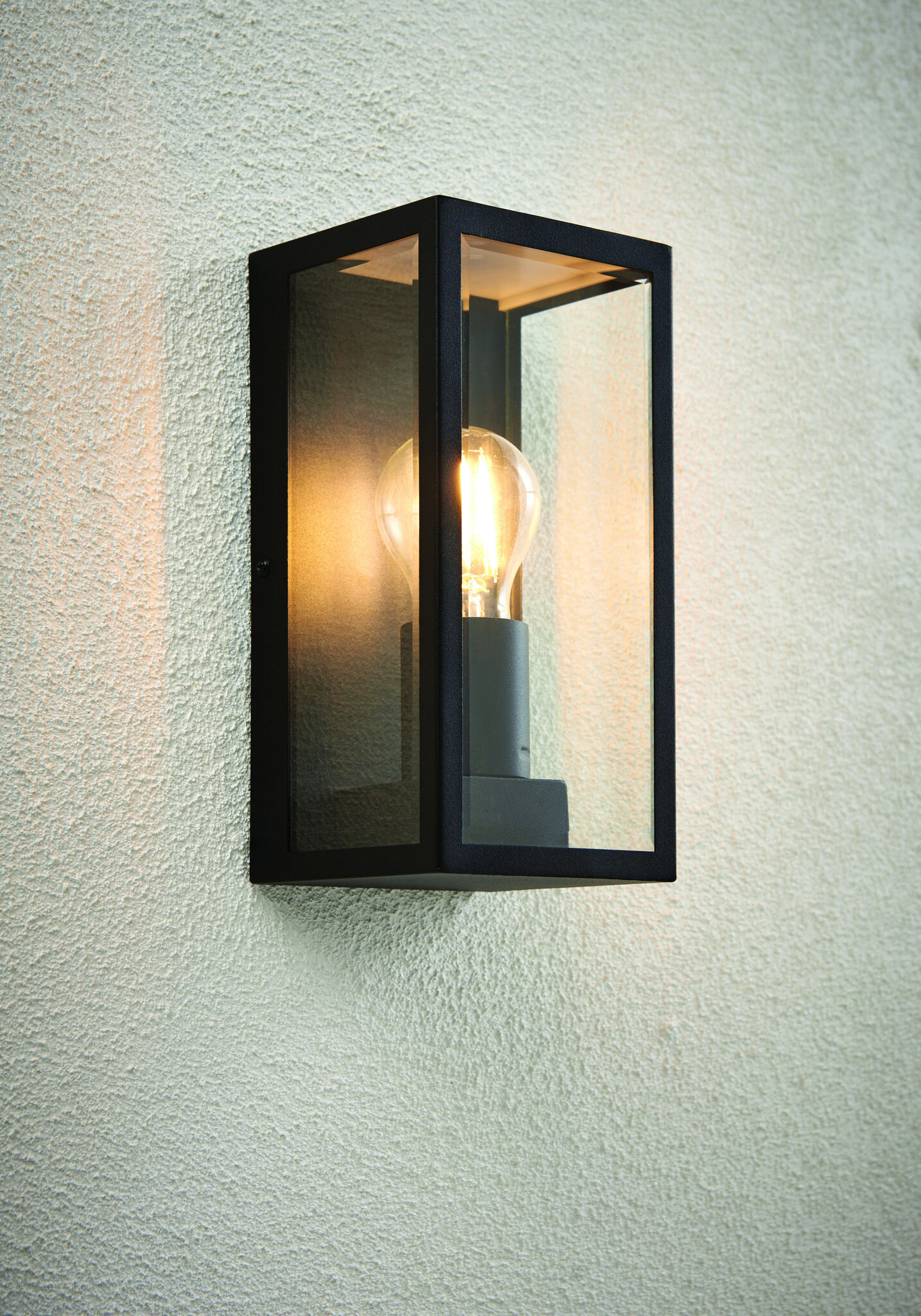 Breton Black Wall Light IP44 28W - Matt Black - The Factory Shop ...