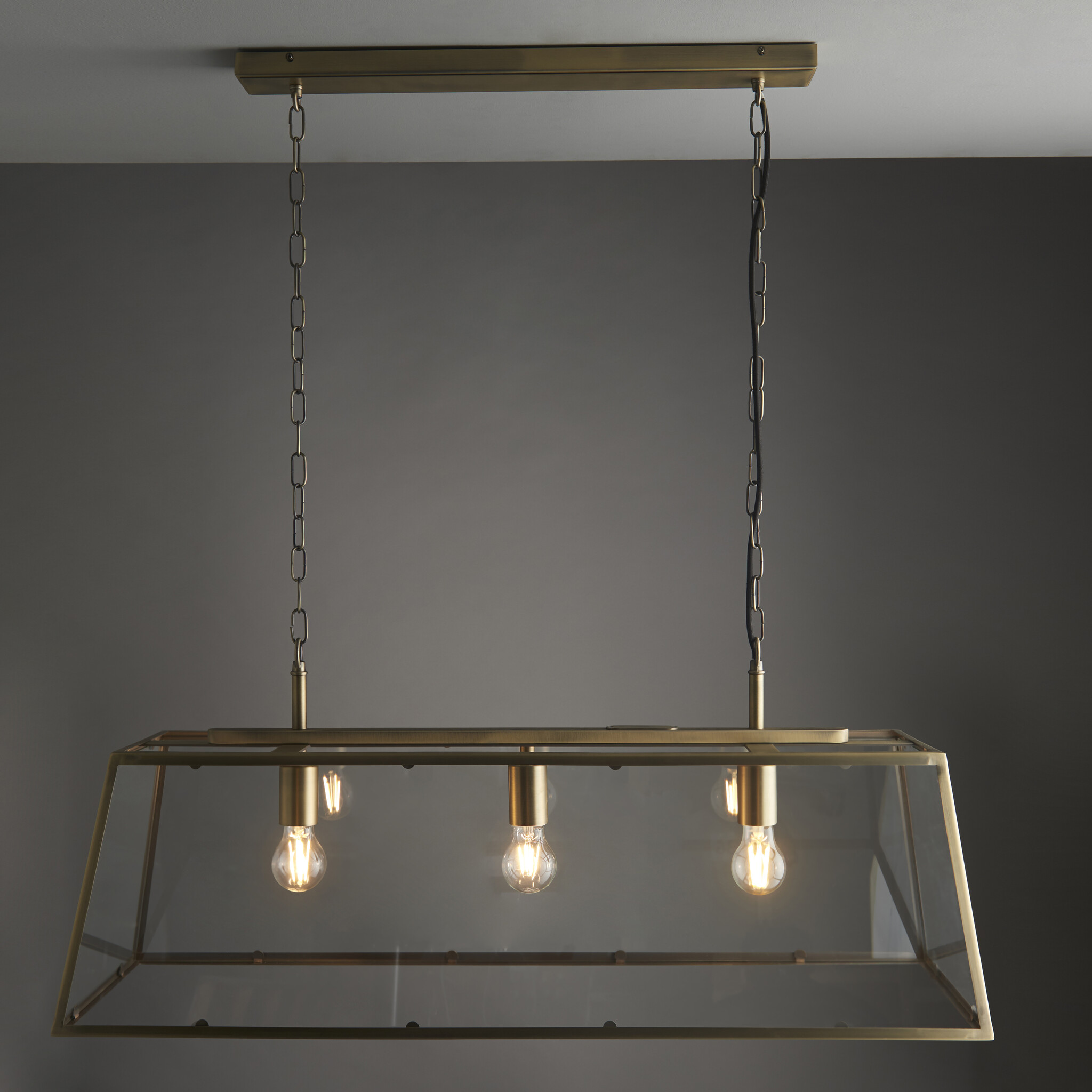 Hurst 3lt Pendant - Ant Brass - Factory Second - The Factory Shop ...