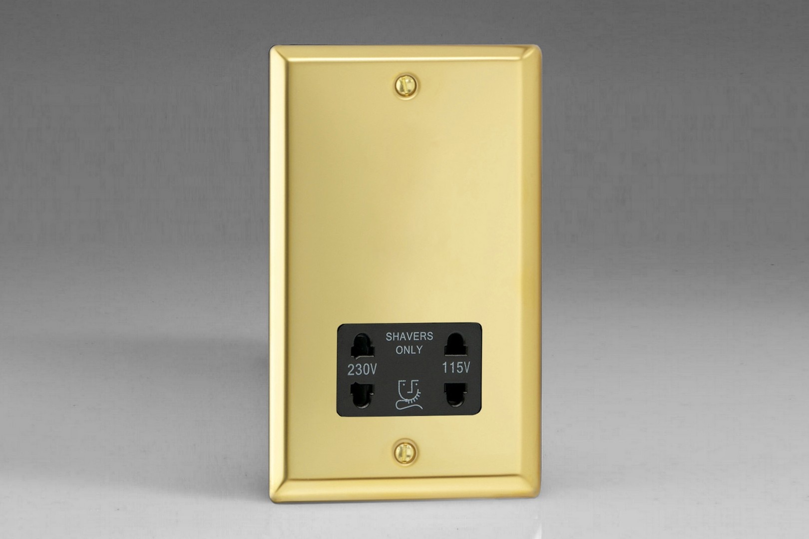 Varilight Classic Dual Voltage Shaver Socket 230V/115V Black Victorian ...