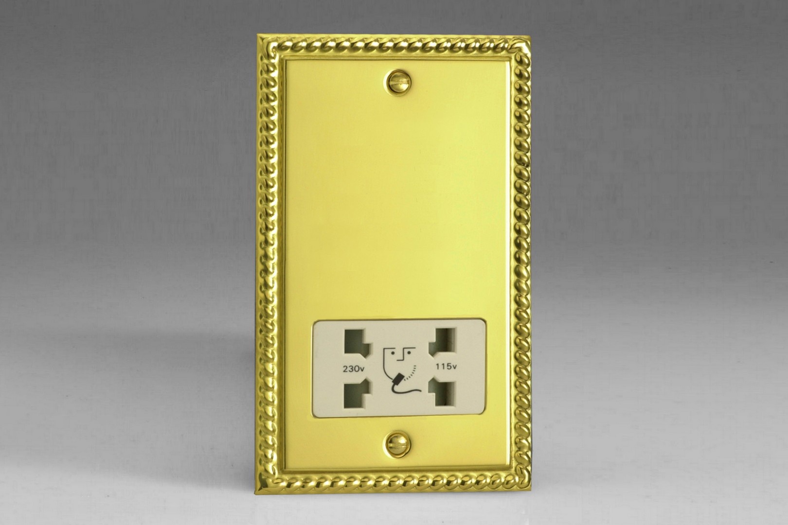 Varilight Classic Dual Voltage Shaver Socket 230V/115V White Georgian ...