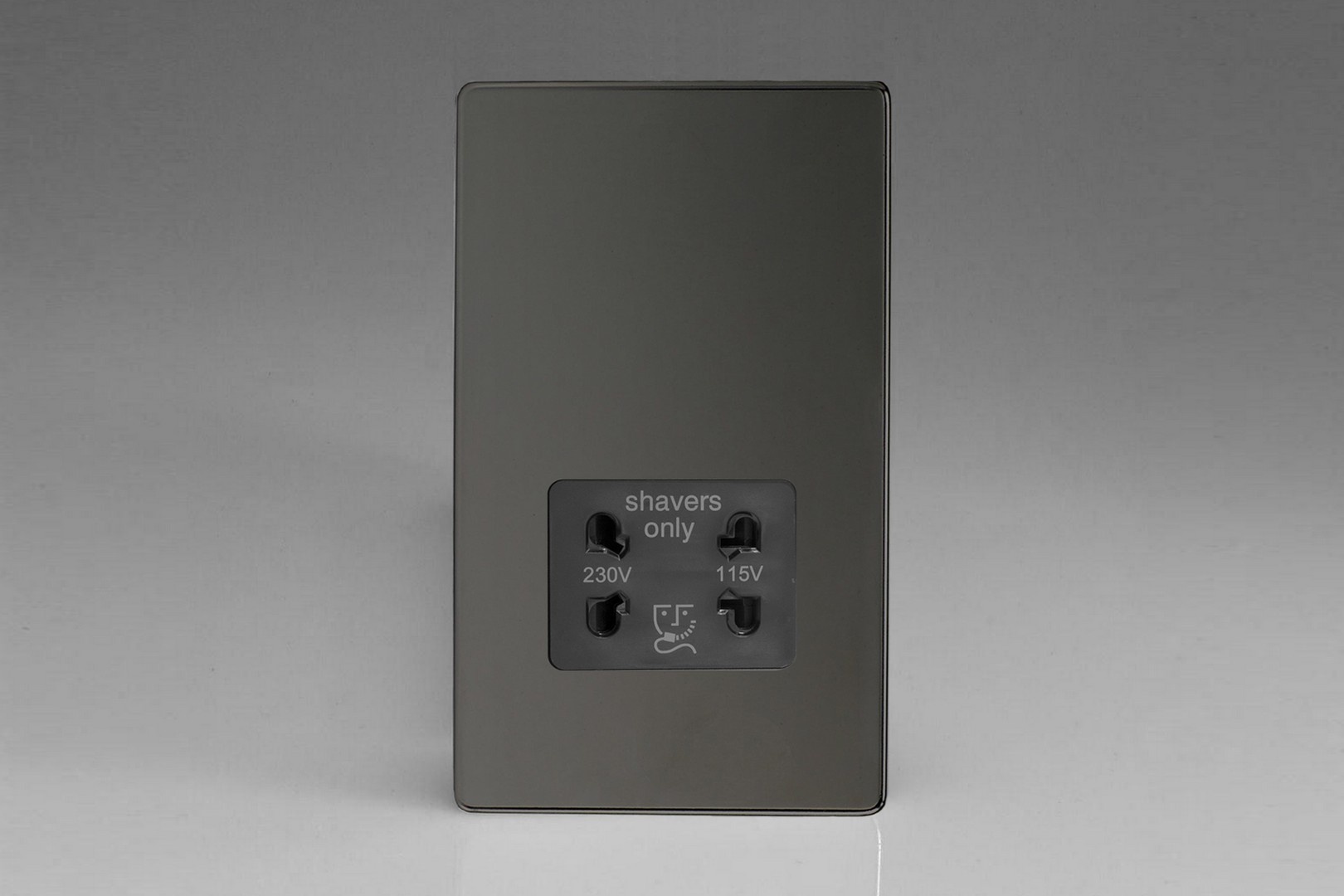 Varilight Screwless Dual Voltage Shaver Socket 230V/115V Black Iridium ...