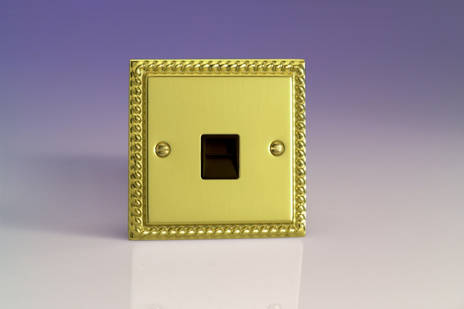 Varilight Classic 1-Gang Telephone Master Socket Black Georgian Brass ...