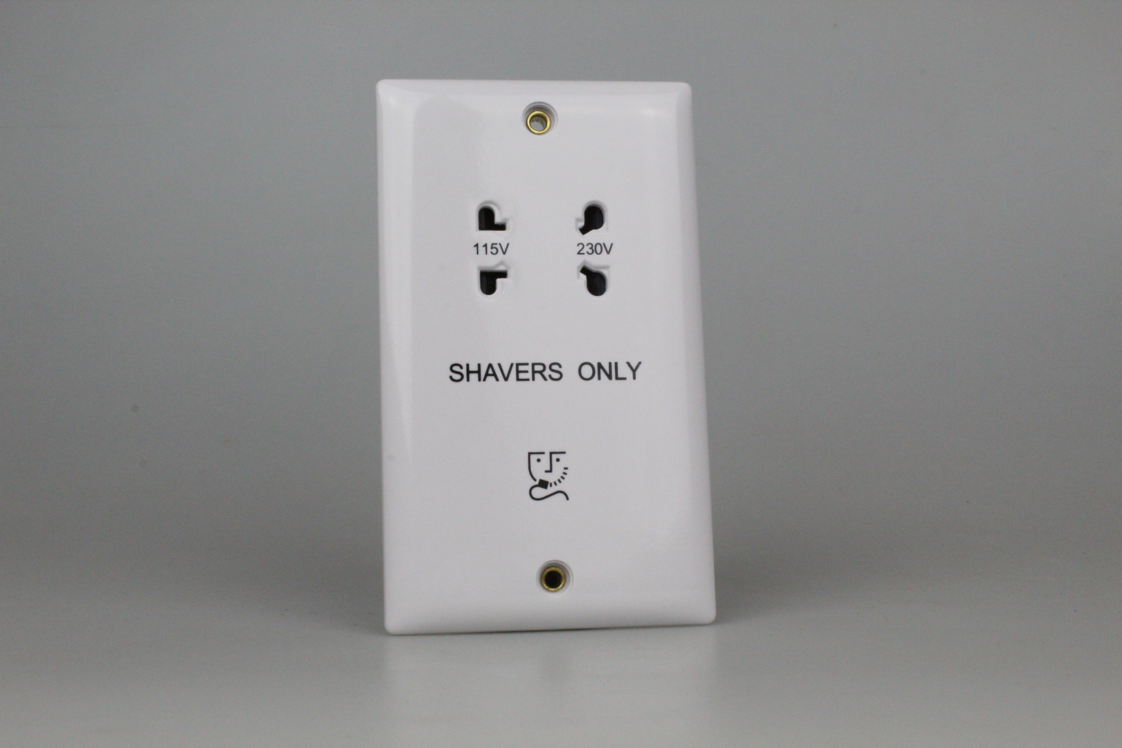 Varilight Value Dual Voltage Shaver Socket 230V/115V White Polar White ...