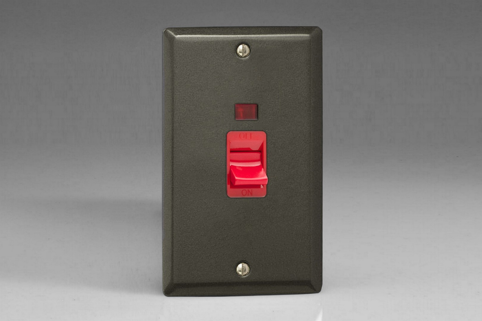 Varilight Classic 45A Cooker Switch + Neon (Vertical Twin Plate, Red ...