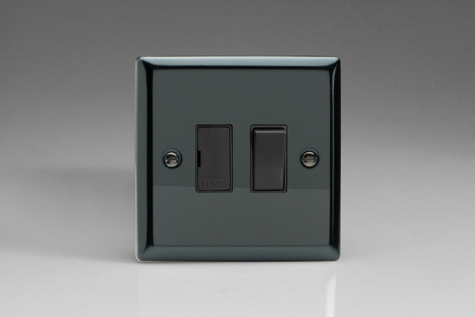 Varilight Classic 13A Switched Fused Spur Black Iridium Black Inserts ... Varilight Classic 13A Switched Fused Spur Black Iridium Black Inserts ...