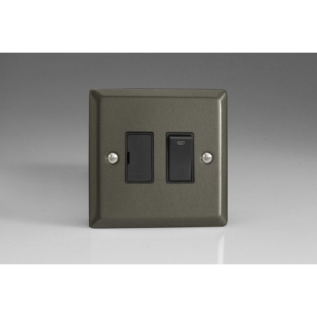 Varilight Classic 13A Switched Fused Spur + Neon Black Graphite 21 ... Varilight Classic 13A Switched Fused Spur + Neon Black Graphite 21 ...